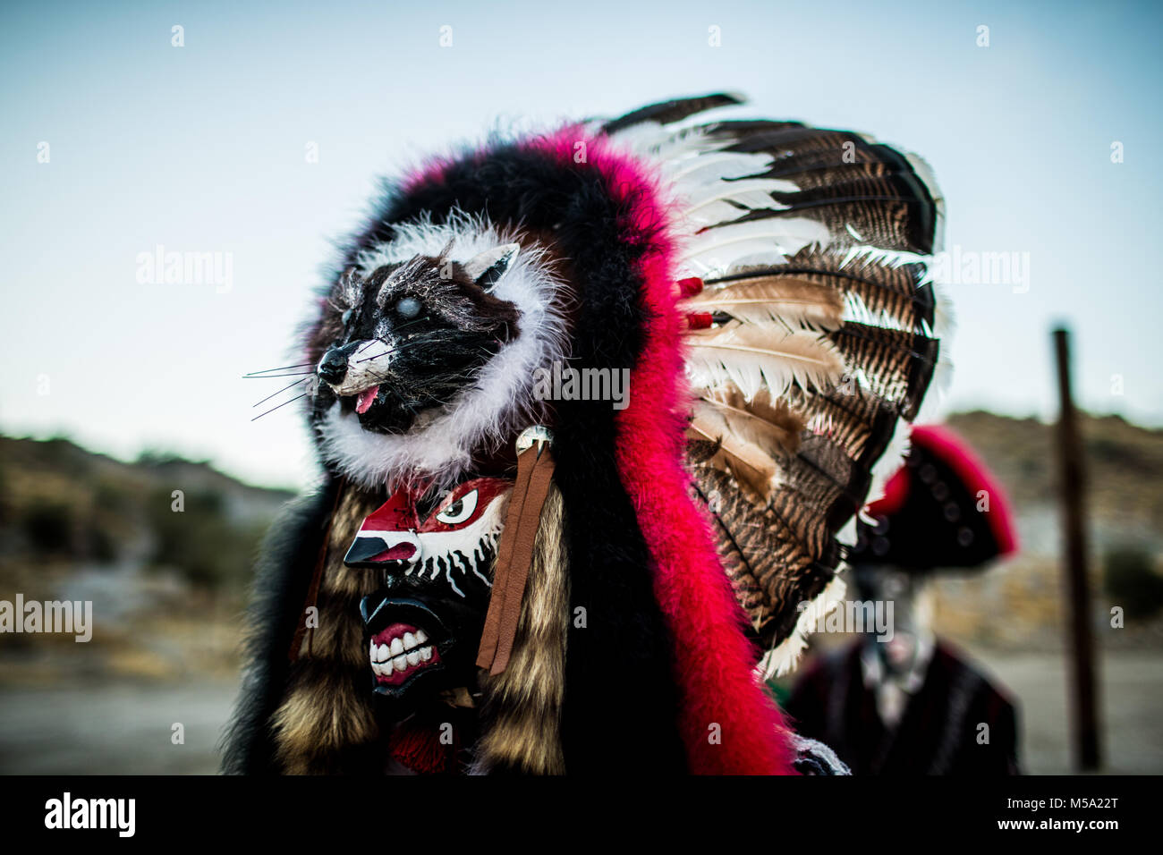 The Pharisees of the Yaqui tribe perform a ritual with masks of strange ...
