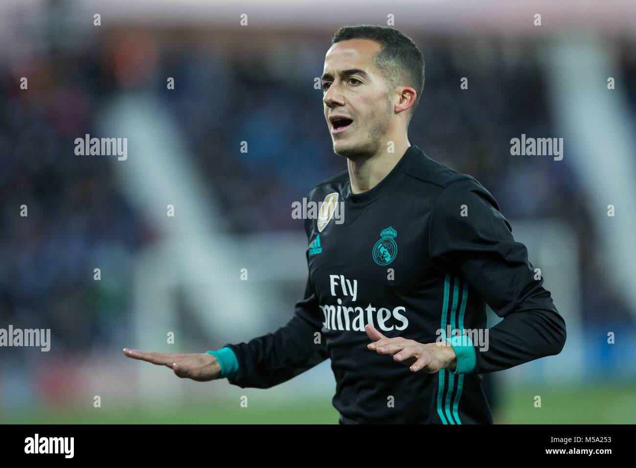 Leganes, SPAIN - 21st February, 2018. Real Madrid's Spanish forward ...