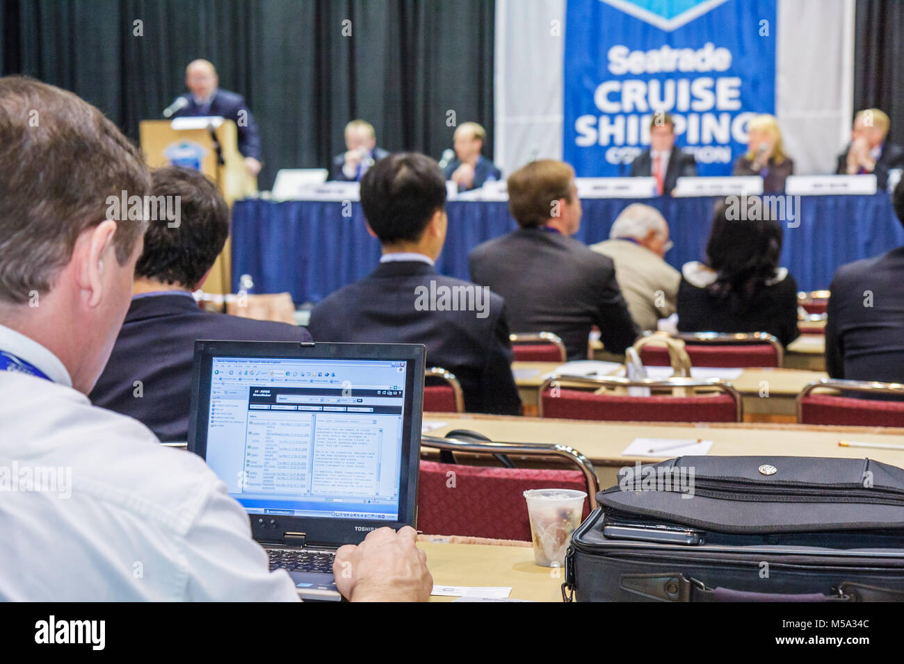 Conference stage monitor hi-res stock photography and images - Alamy