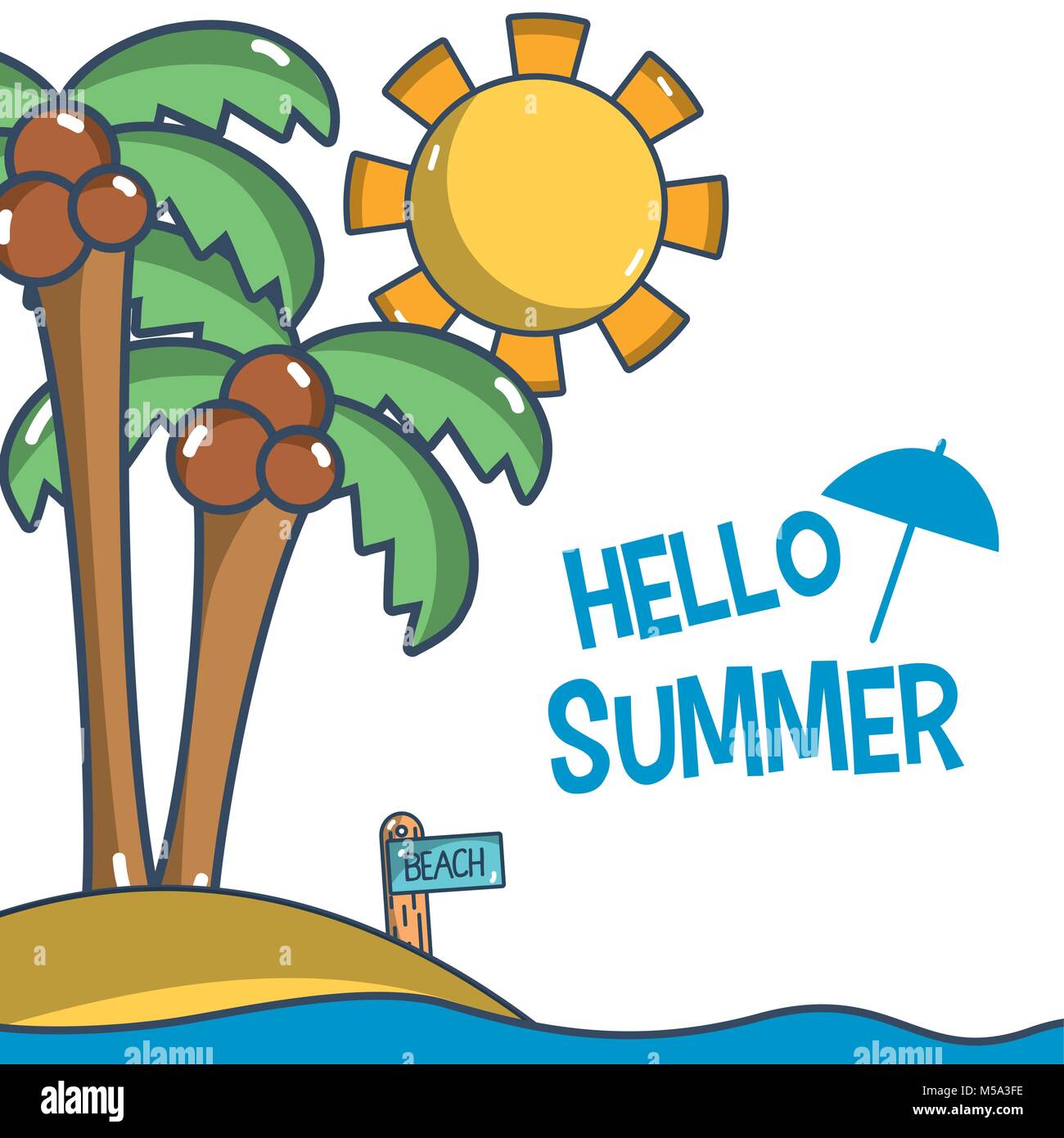 Hello summer cartoons Stock Vector Image & Art - Alamy