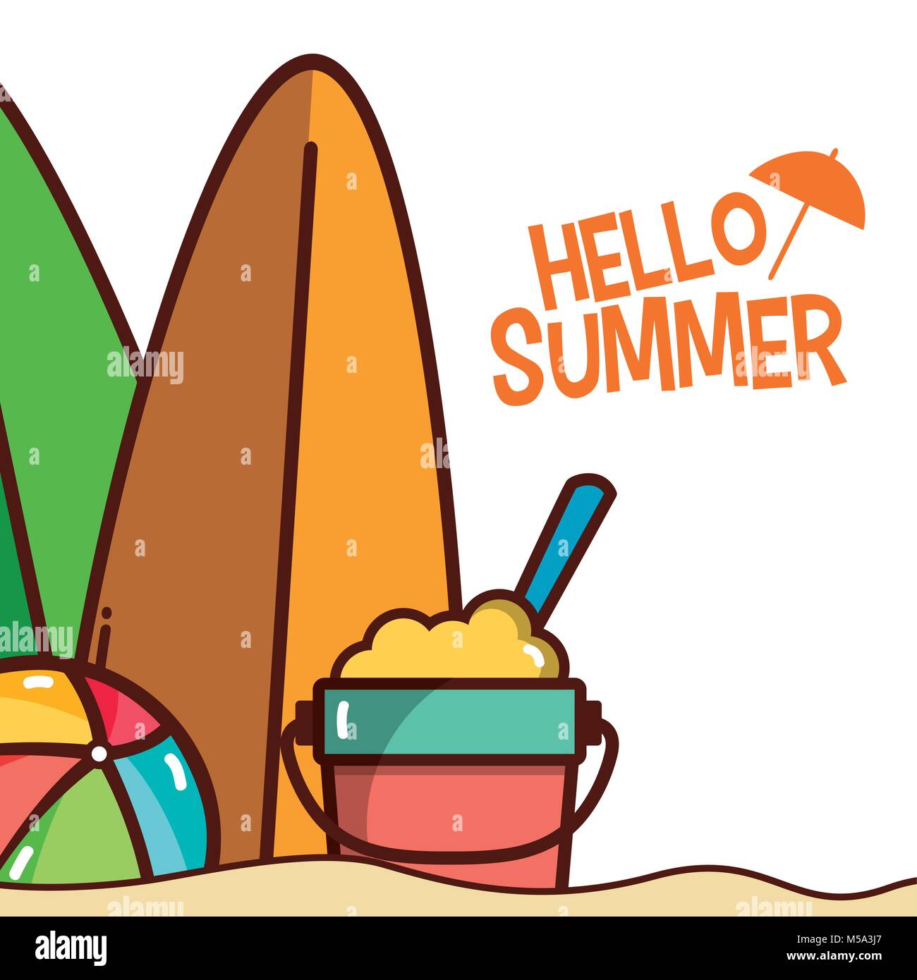 Hello summer cartoons Stock Vector Image & Art - Alamy
