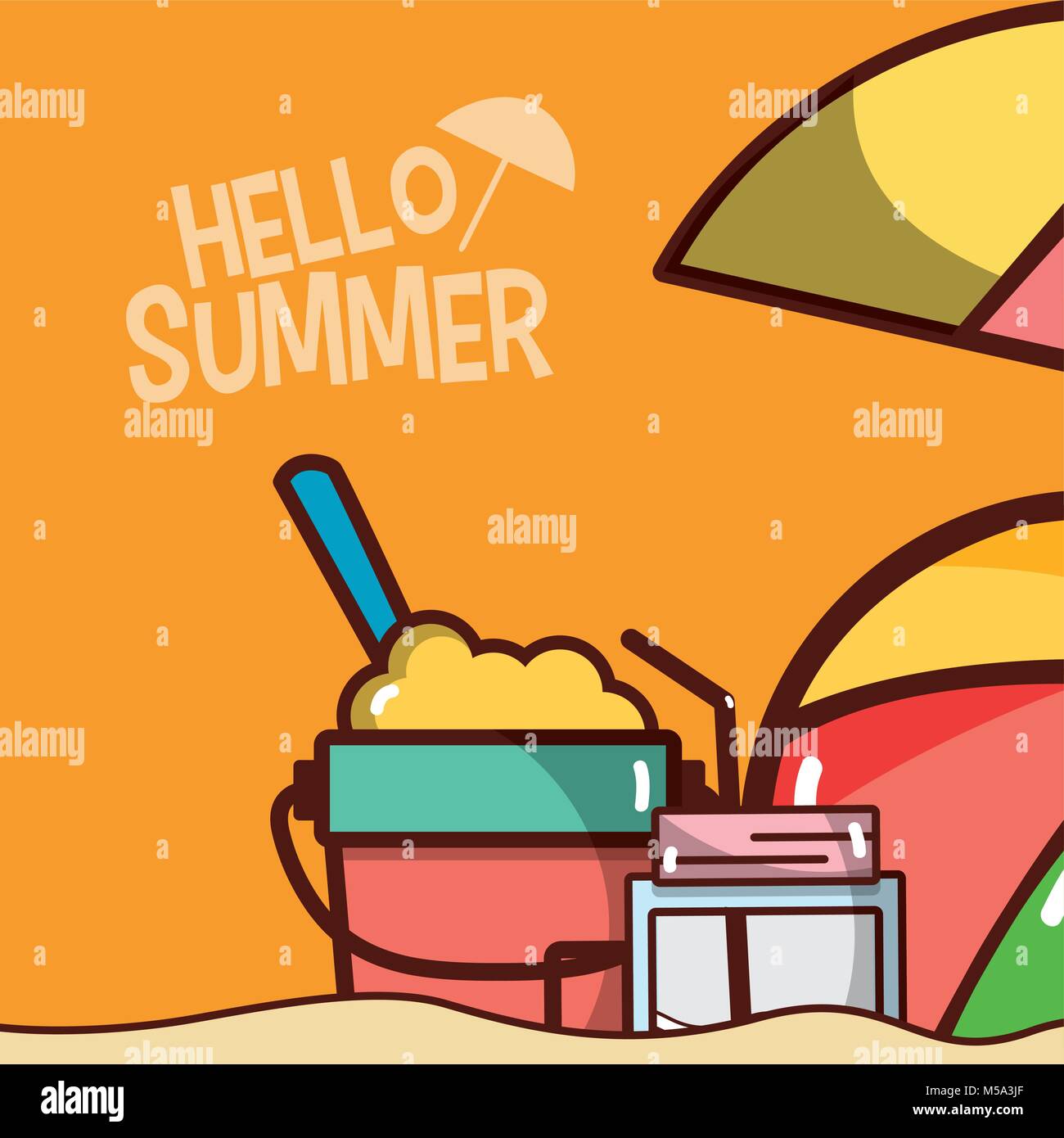 Hello summer cartoons Stock Vector Image & Art - Alamy