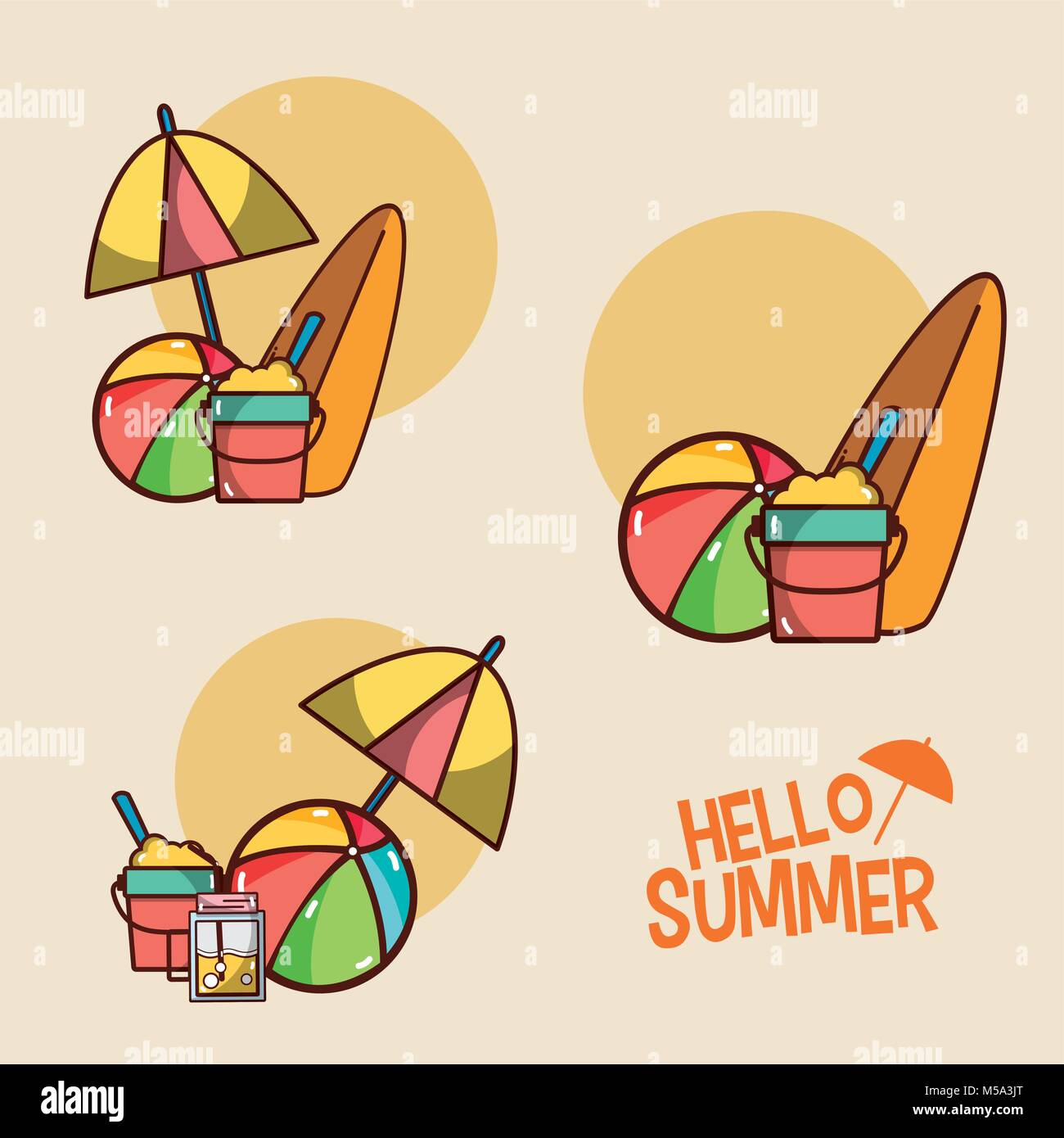 Hello summer cartoons Stock Vector Image & Art - Alamy