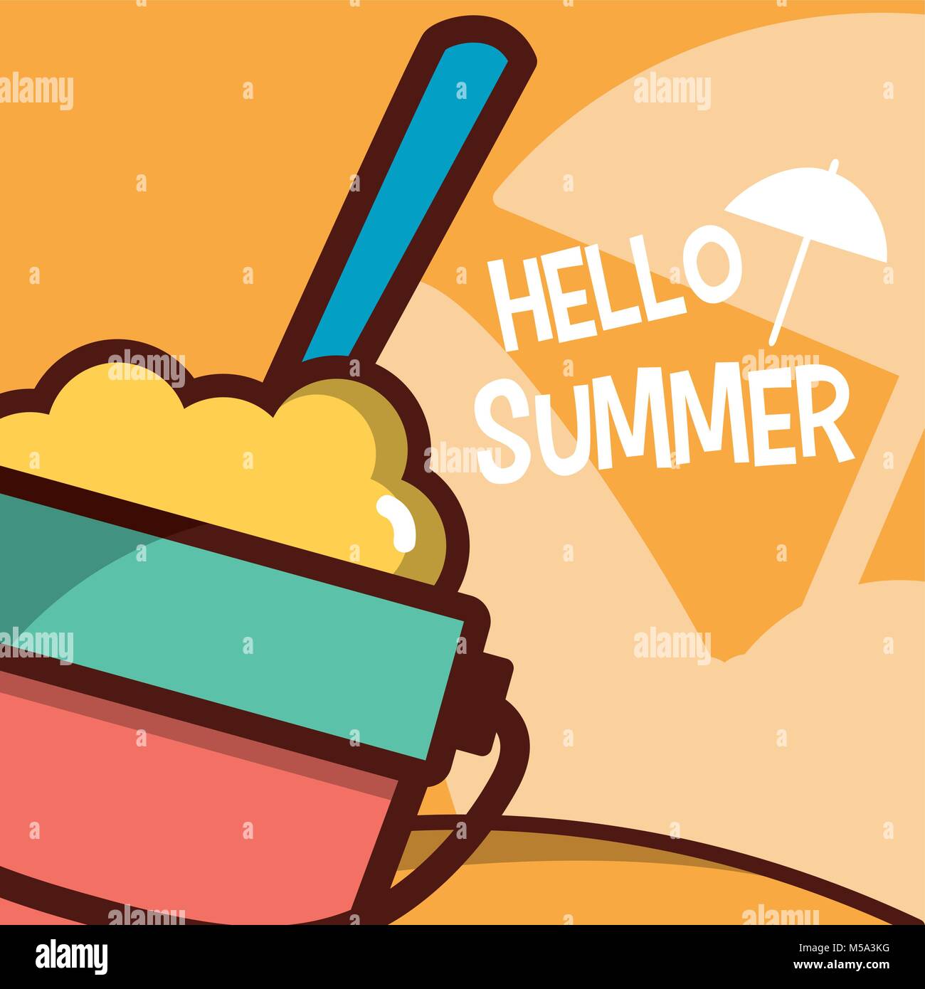 Hello summer cartoons Stock Vector Image & Art - Alamy