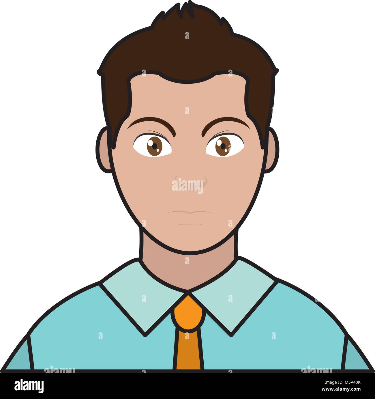 line color user man with elegant shirt design Stock Vector Image & Art ...
