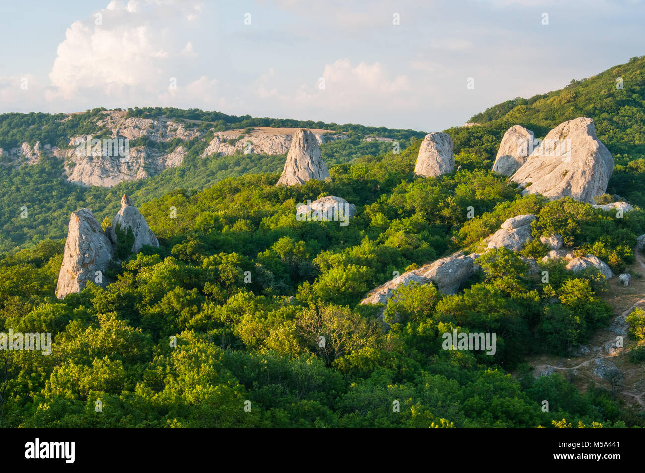 Blue sky with clouds Over the Crimean Mountains The Temple Of The Sun ...