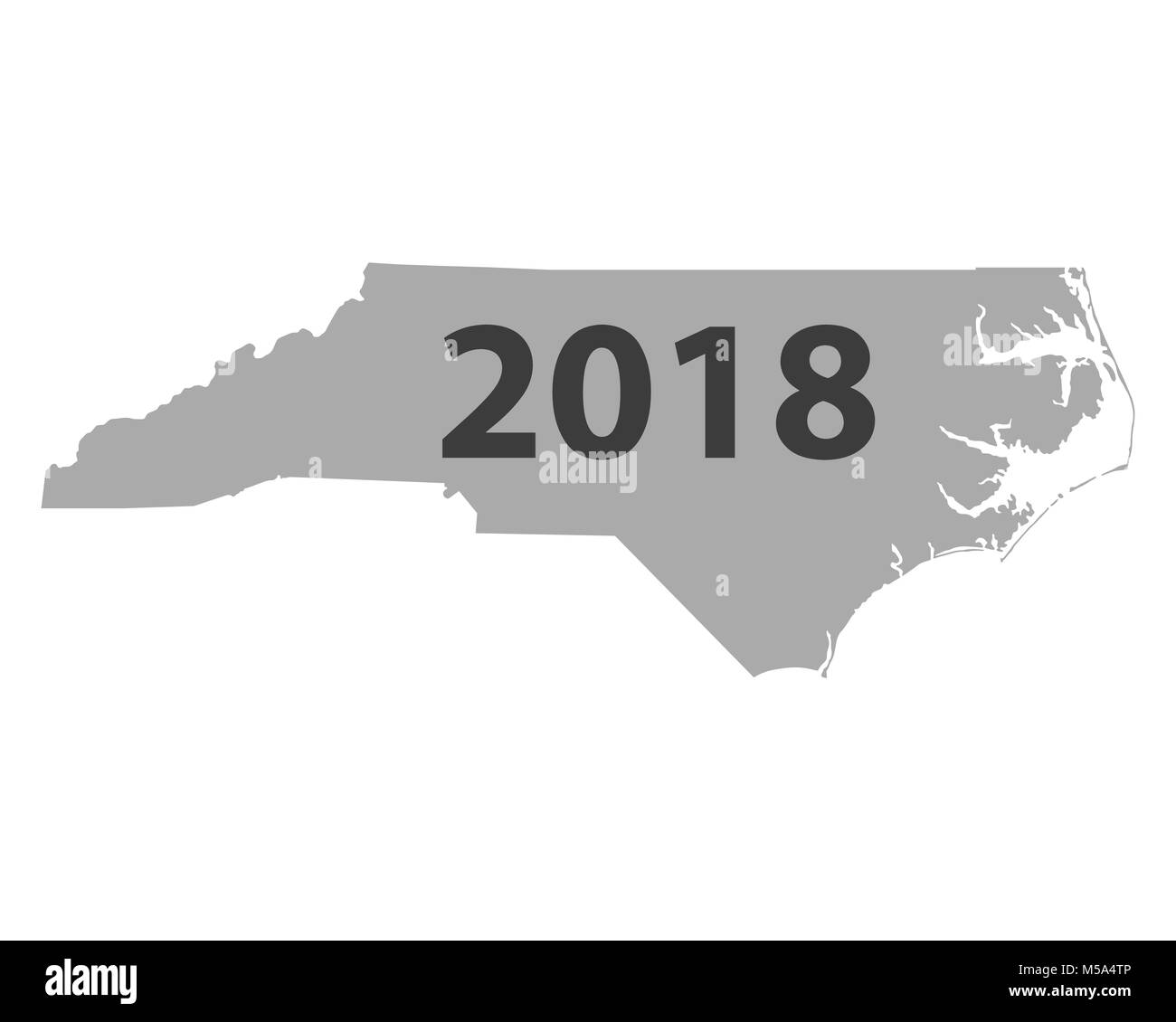 Gray map of north carolina Cut Out Stock Images & Pictures - Alamy