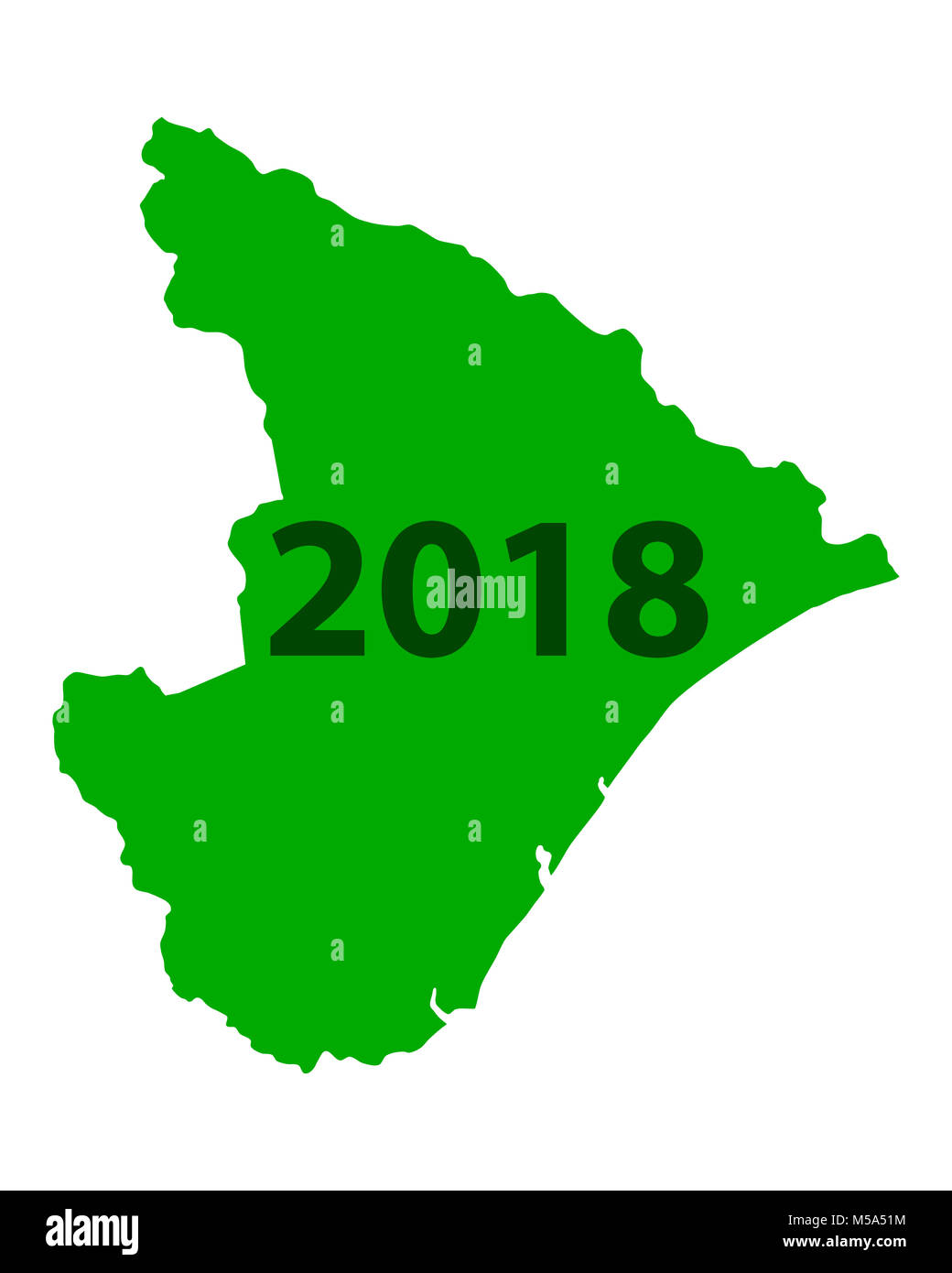 Map of Sergipe 2018 Stock Photo - Alamy