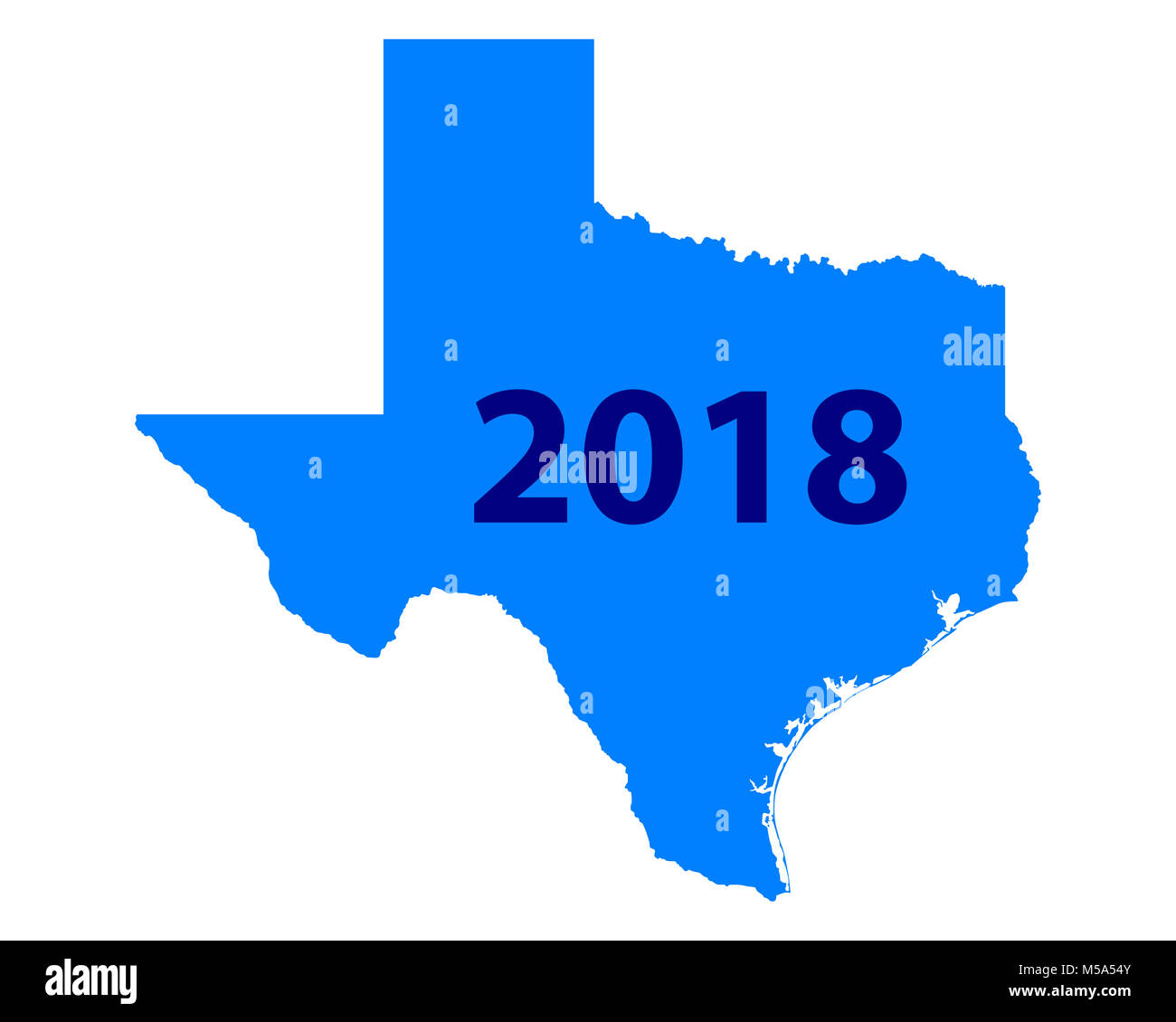 Map of Texas 2018 Stock Photo - Alamy