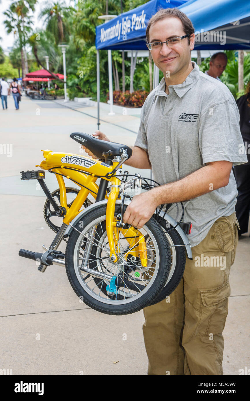 Miami Beach Florida,Lincoln Road,Bike to Work Week,Citizen Bike,folding ...