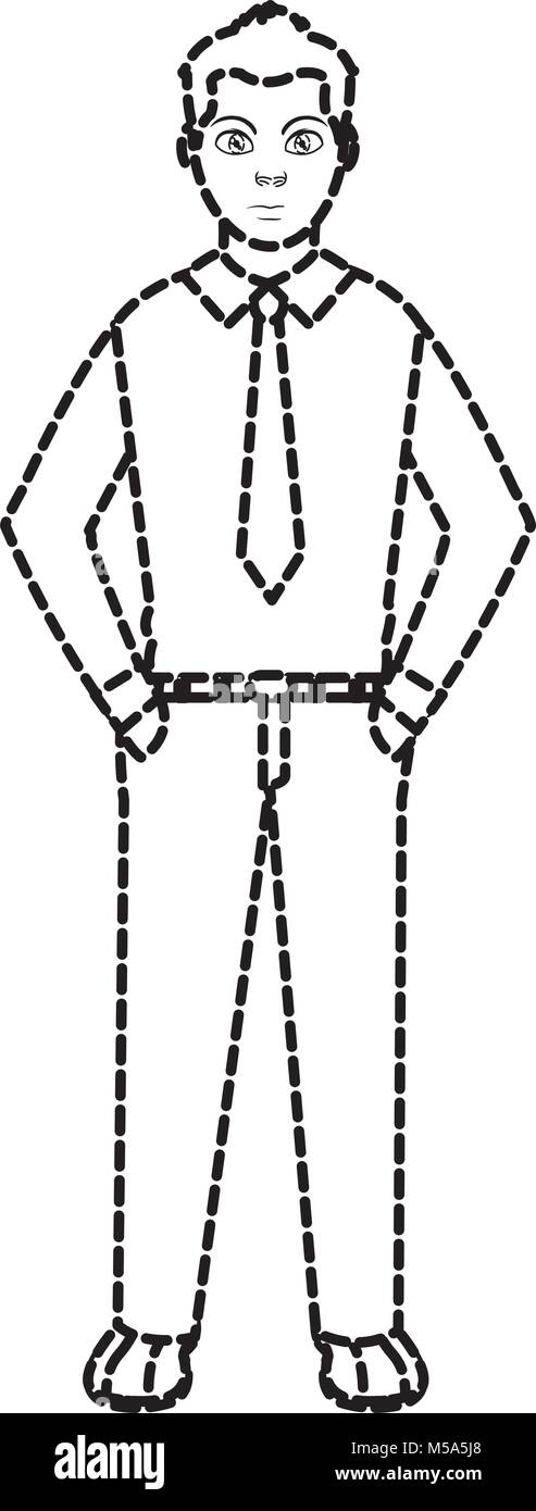 dotted shape elegant man with shirt and pant design Stock Vector Image ...