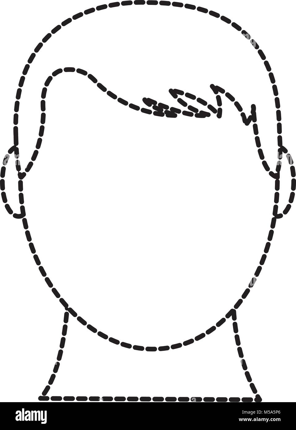 dotted shape avatar man head with default face and hairstyle Stock ...