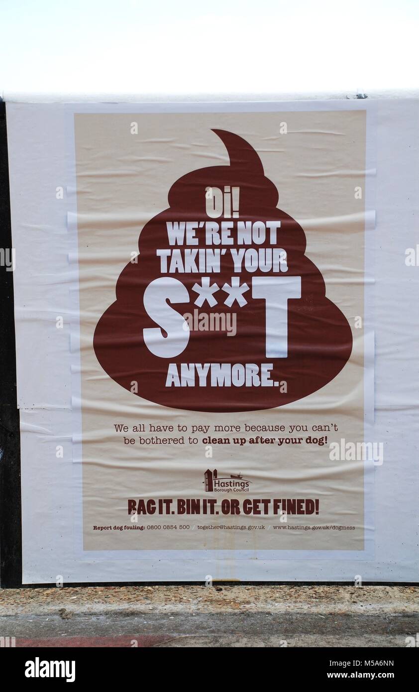 A controversial poster published by Hastings Borough Council to ...