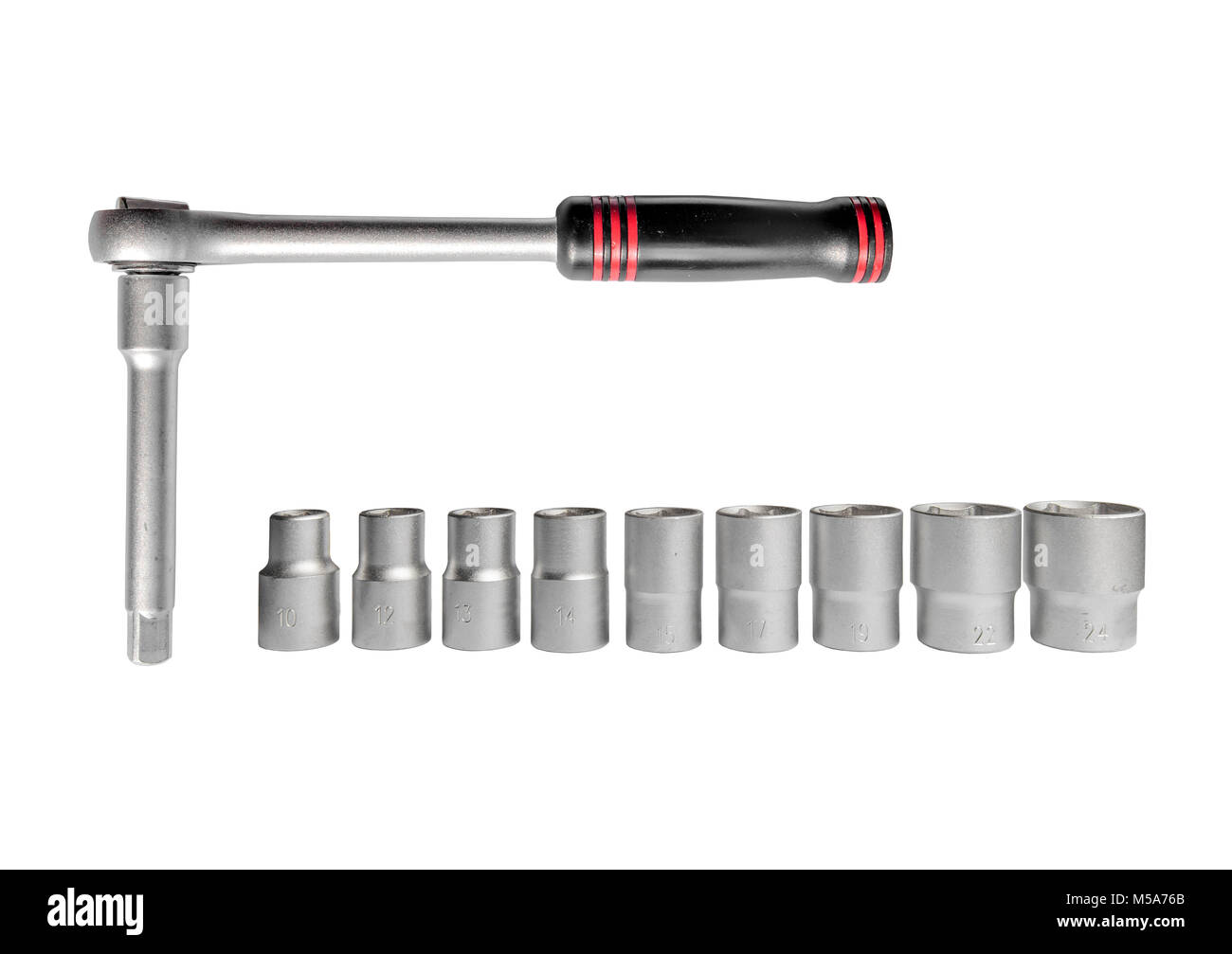 Wrench tool with socket head screws of various sizes in the box Stock ...