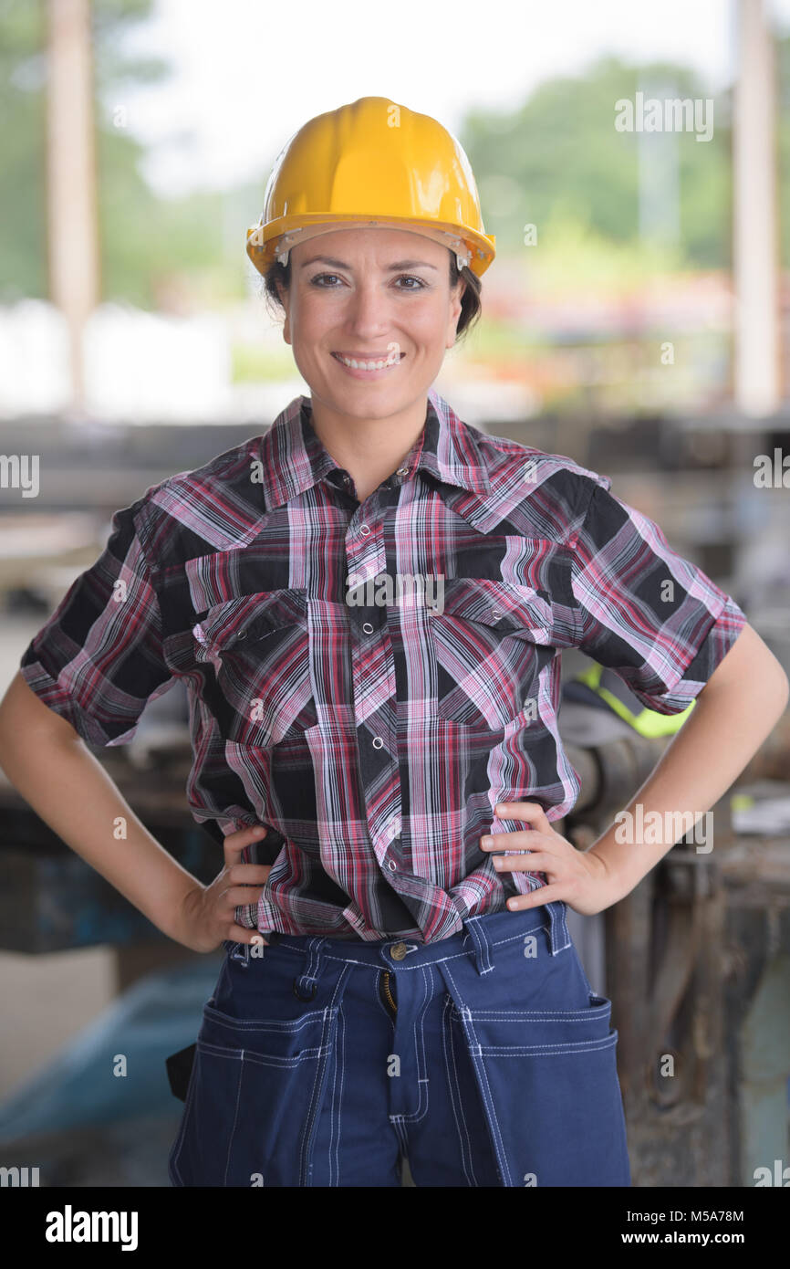 Female construction worker posing hi-res stock photography and images ...