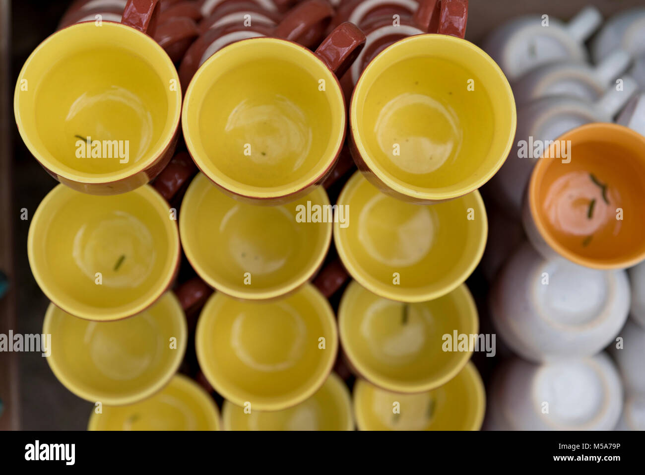 Beautiful hand made decorative items at a shop for sale. The crafts of ...