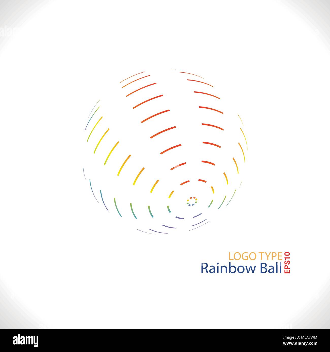 Rainbow ball logo. Vector color design symbol Stock Vector Image & Art ...