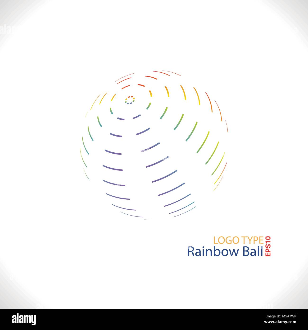 Rainbow ball logo. Vector color design symbol Stock Vector Image & Art ...