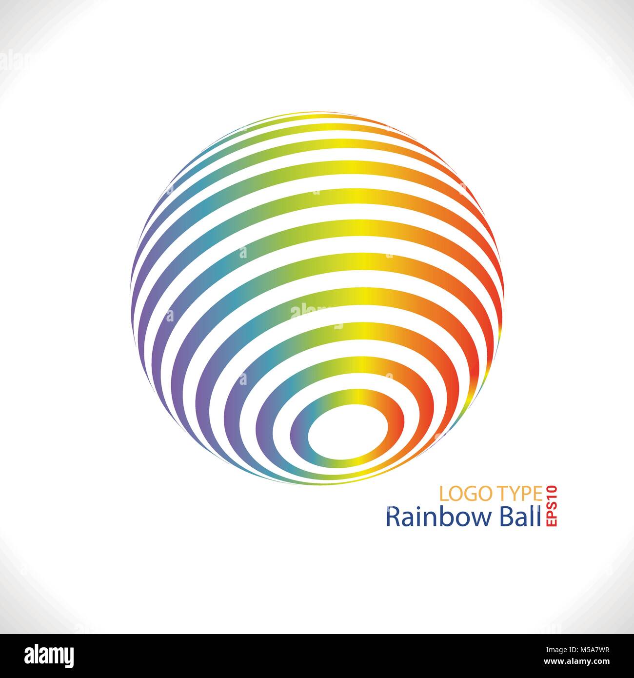 Rainbow ball logo. Vector color design symbol Stock Vector Image & Art ...