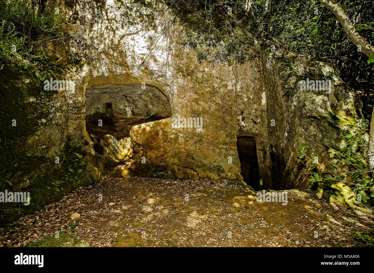 Italy, Tuscany, Baratti Archeologica Etruscan park, archeology, tomb ...