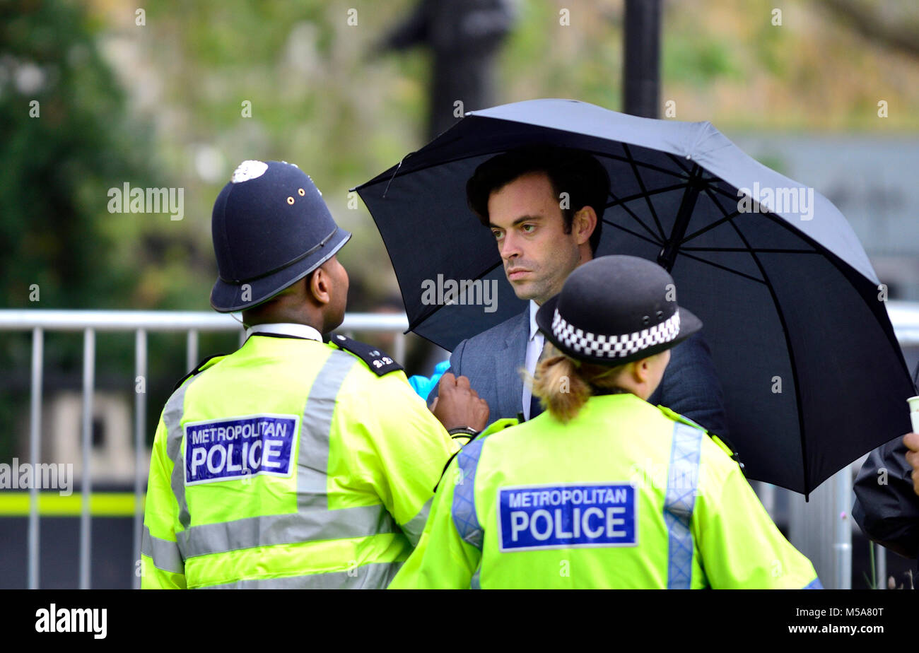 Dale Maily (real name Jolyon Rubinstein) on College Green, Westminster ...