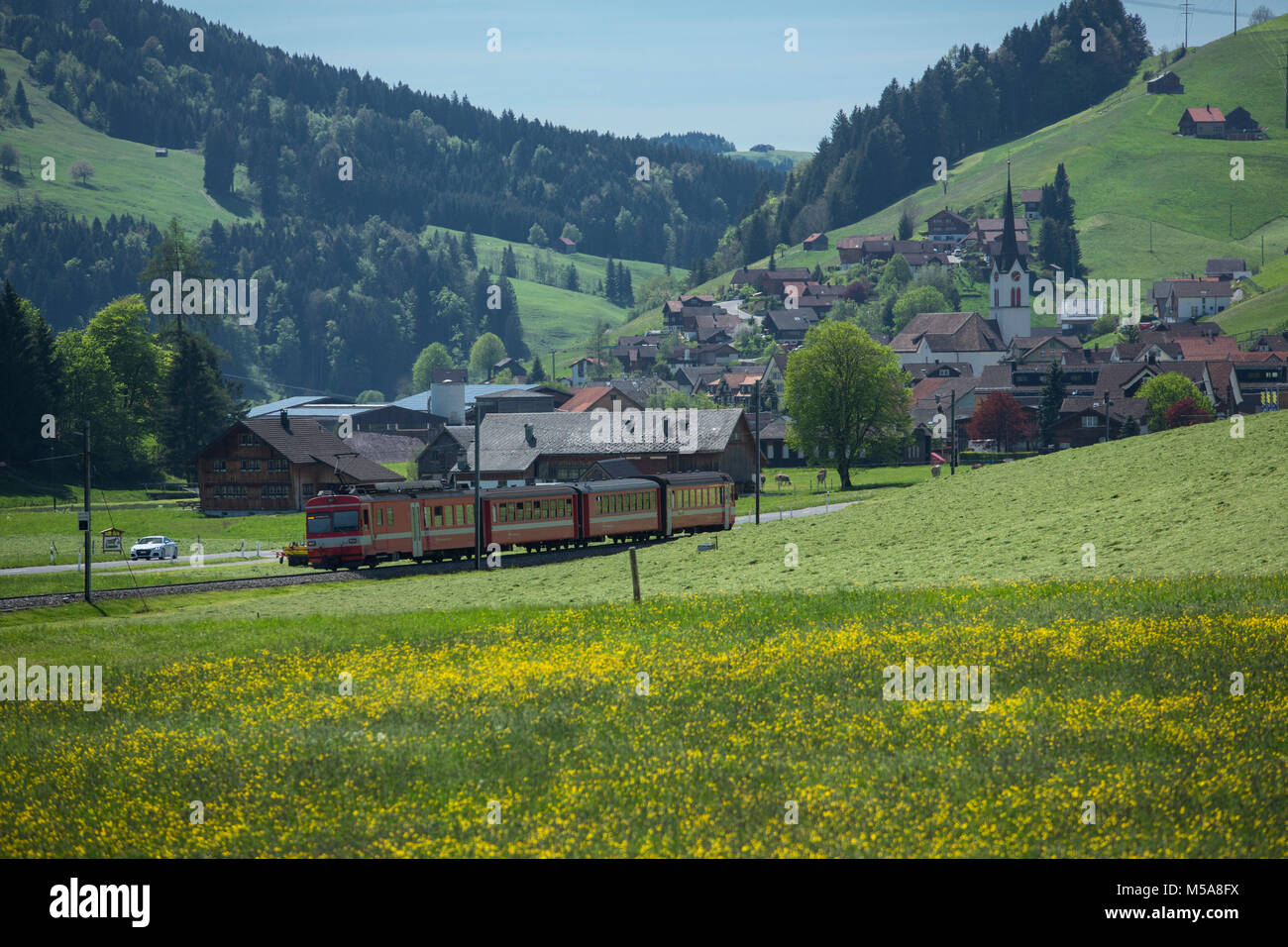 Appenzeller Bahn bei Gonten AI Stock Photo - Alamy