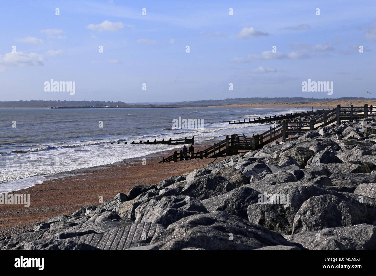Sea defences, Broomhill Sands, Camber, Rye, East Sussex, England, Great ...