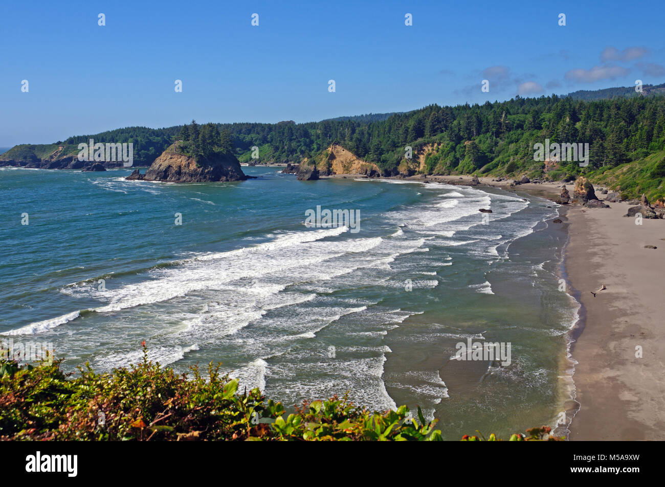 Aerial View of Trinidad State Beach in California Stock Photo - Alamy