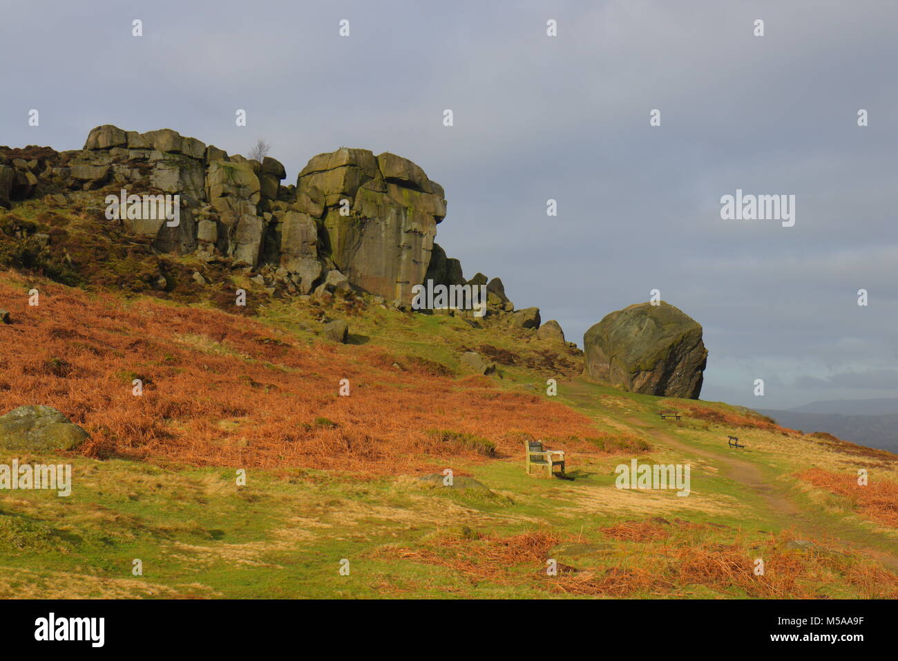Cow & Calf Rocks - Ilkley, West Yorkshire Stock Photo - Alamy