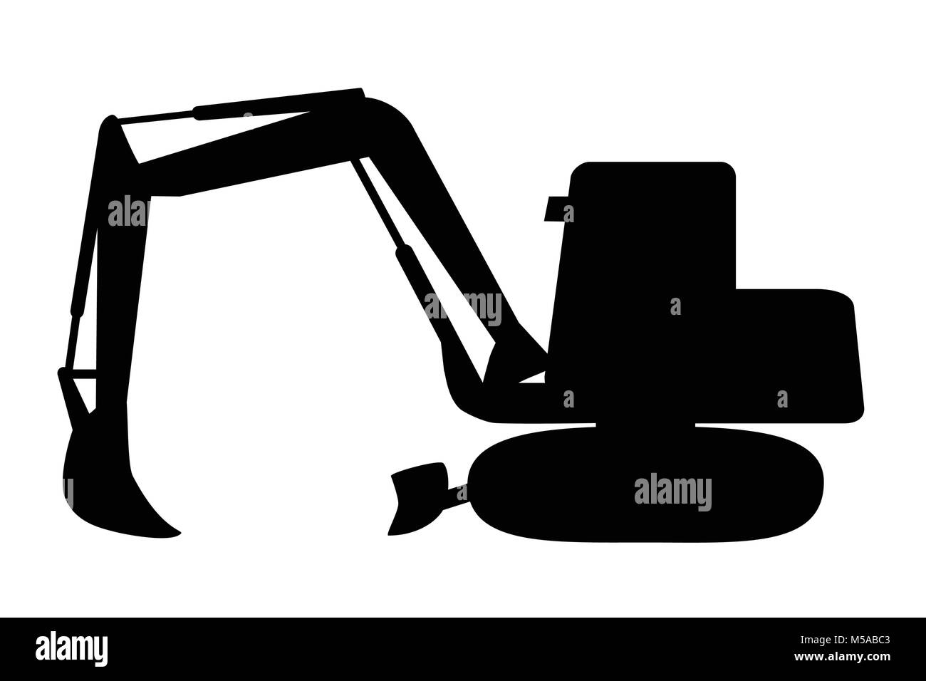 Illustration of digger, excavator symbol, earthmover icon, symbol for ...