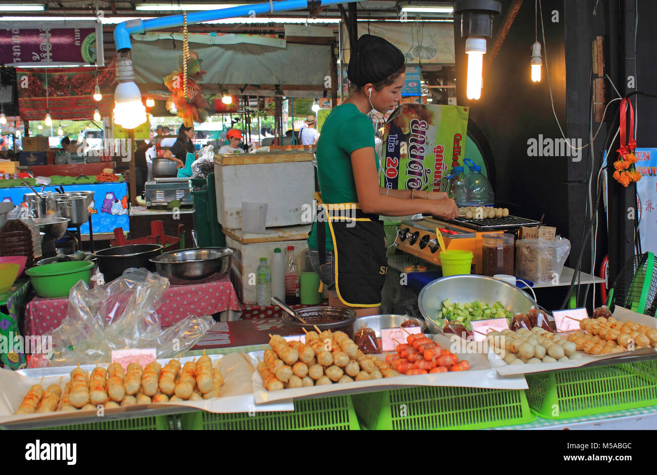 Thai Food Stall, Weekend market, Phuket Stock Photo - Alamy