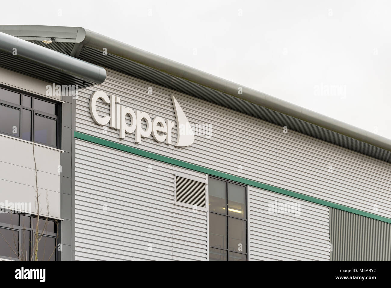 Northampton UK January 23 2018: Clipper Logistics logo sign on ...