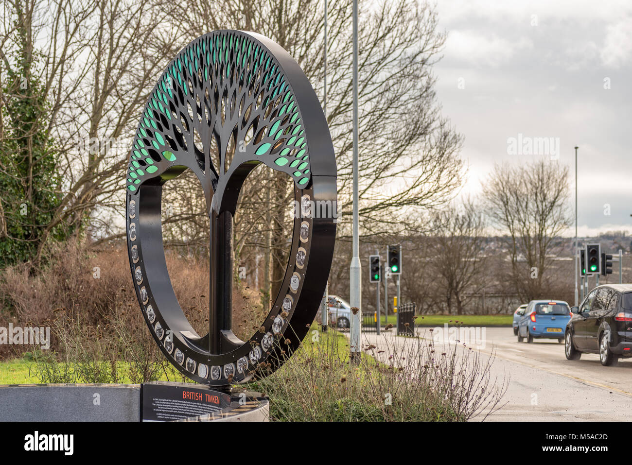 Northampton UK January 15 2018: British Timken Art Memorial in Duston ...