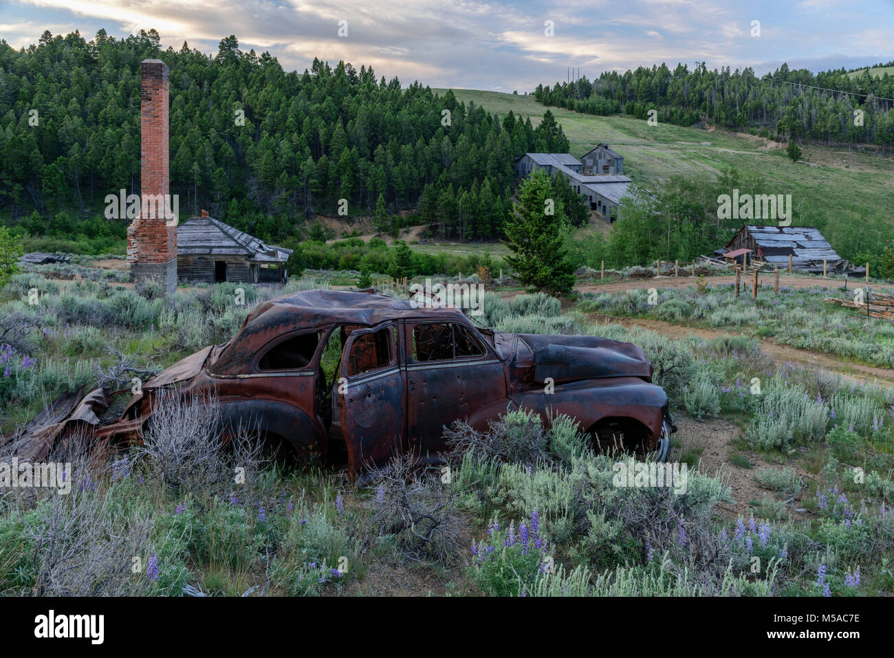 USA, America, Rockies, Montana, Comet Ghost Town Stock Photo - Alamy