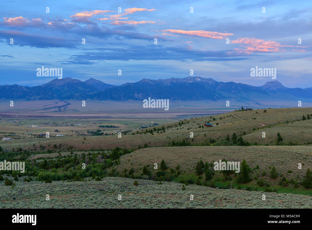 USA, America,Rockies, Montana, Ennis, Madison river valley Stock Photo ...