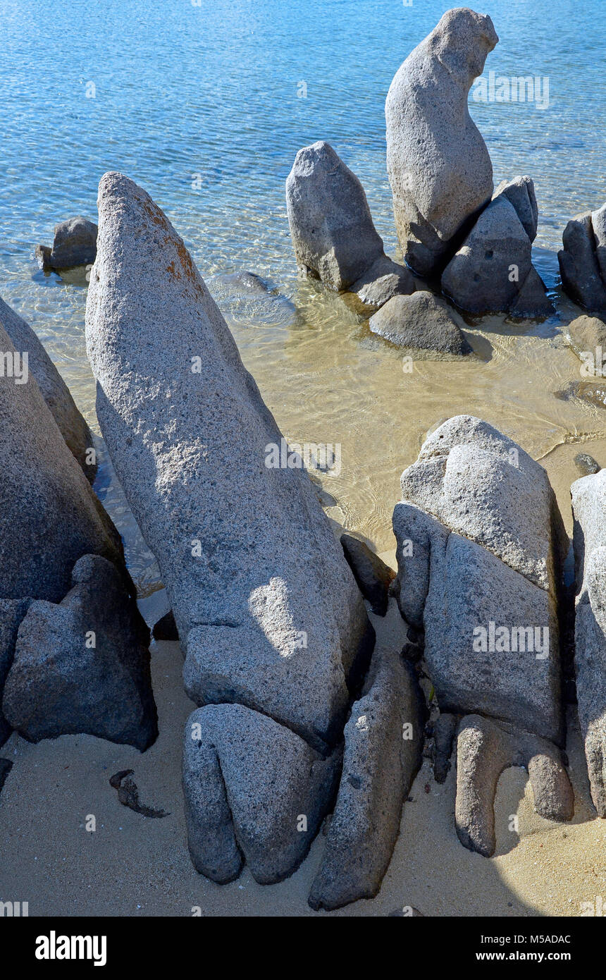 Sardinia, Italy: rocks and sea at Beach Stock Photo - Alamy