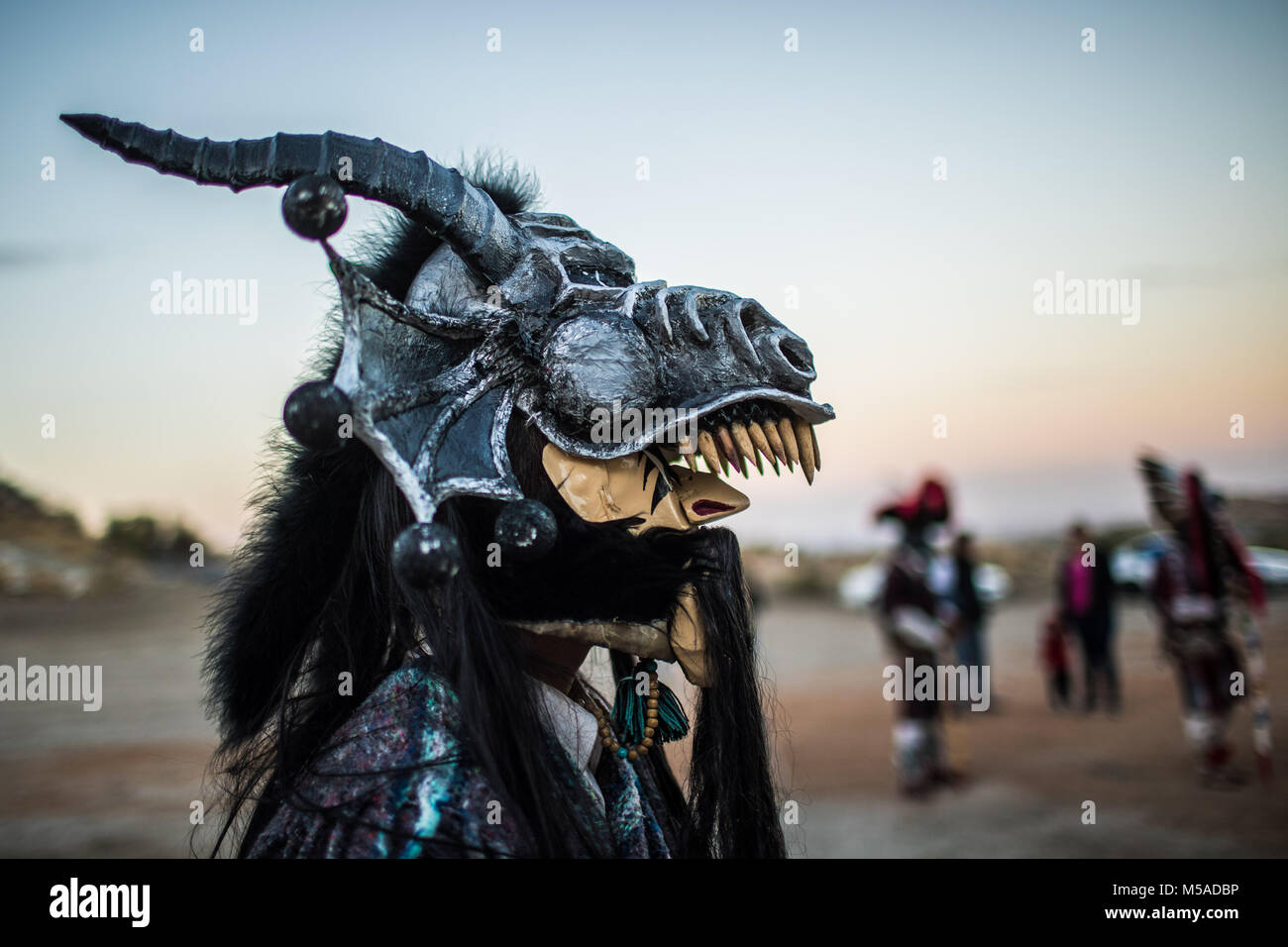 The Pharisees of the Yaqui tribe perform a ritual with masks of strange ...