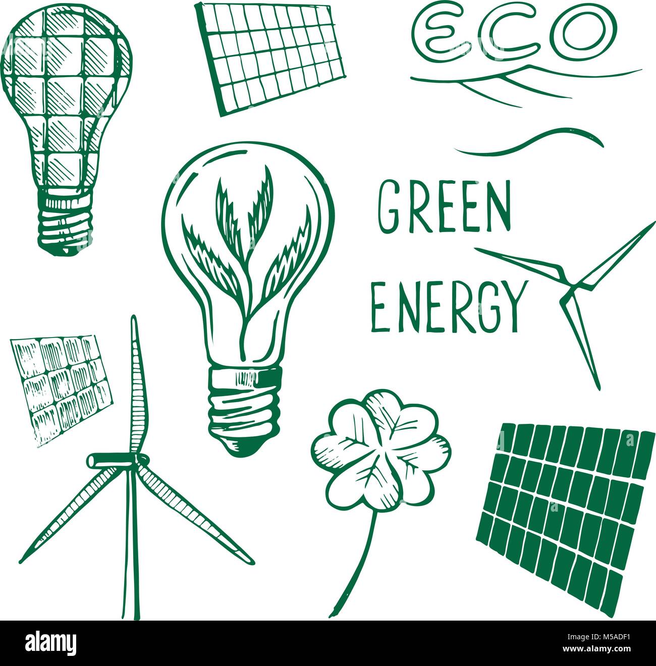 Solar energy bulb icon Stock Vector Images - Alamy