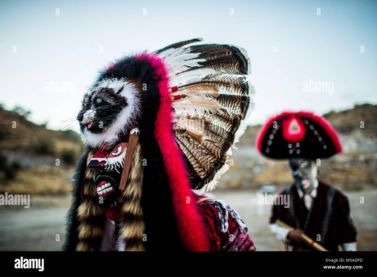 The Pharisees of the Yaqui tribe perform a ritual with masks of strange ...