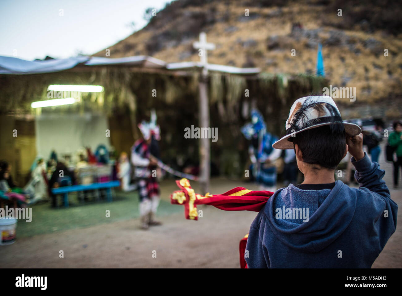 The Pharisees of the Yaqui tribe perform a ritual with masks of strange ...