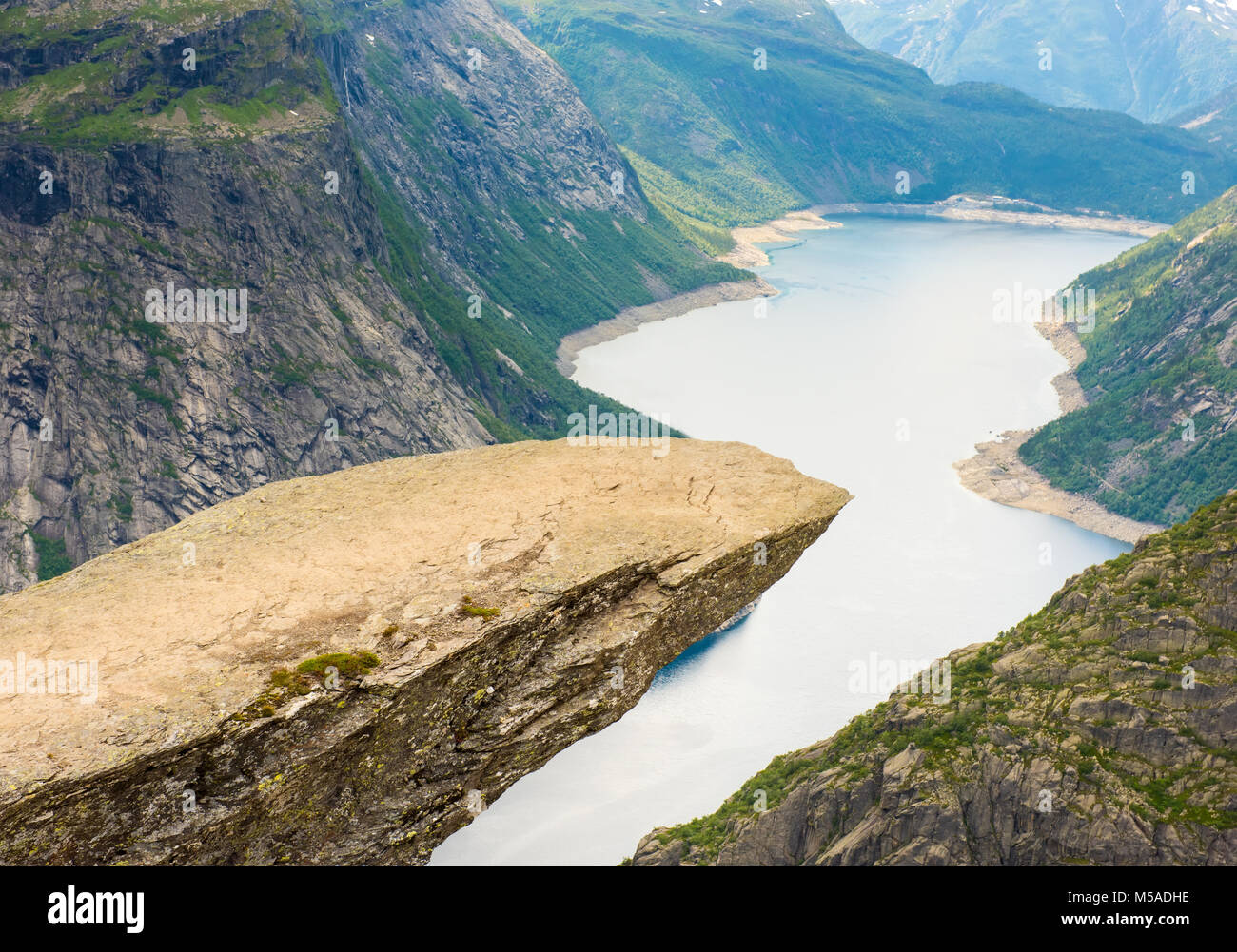 rock formation Trolltunga Troll tongue Odda Norway Stock Photo - Alamy