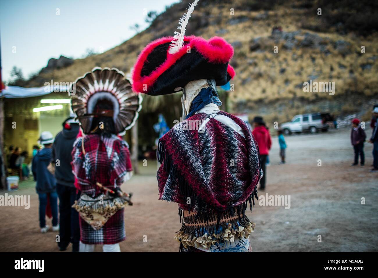 The Pharisees of the Yaqui tribe perform a ritual with masks of strange ...