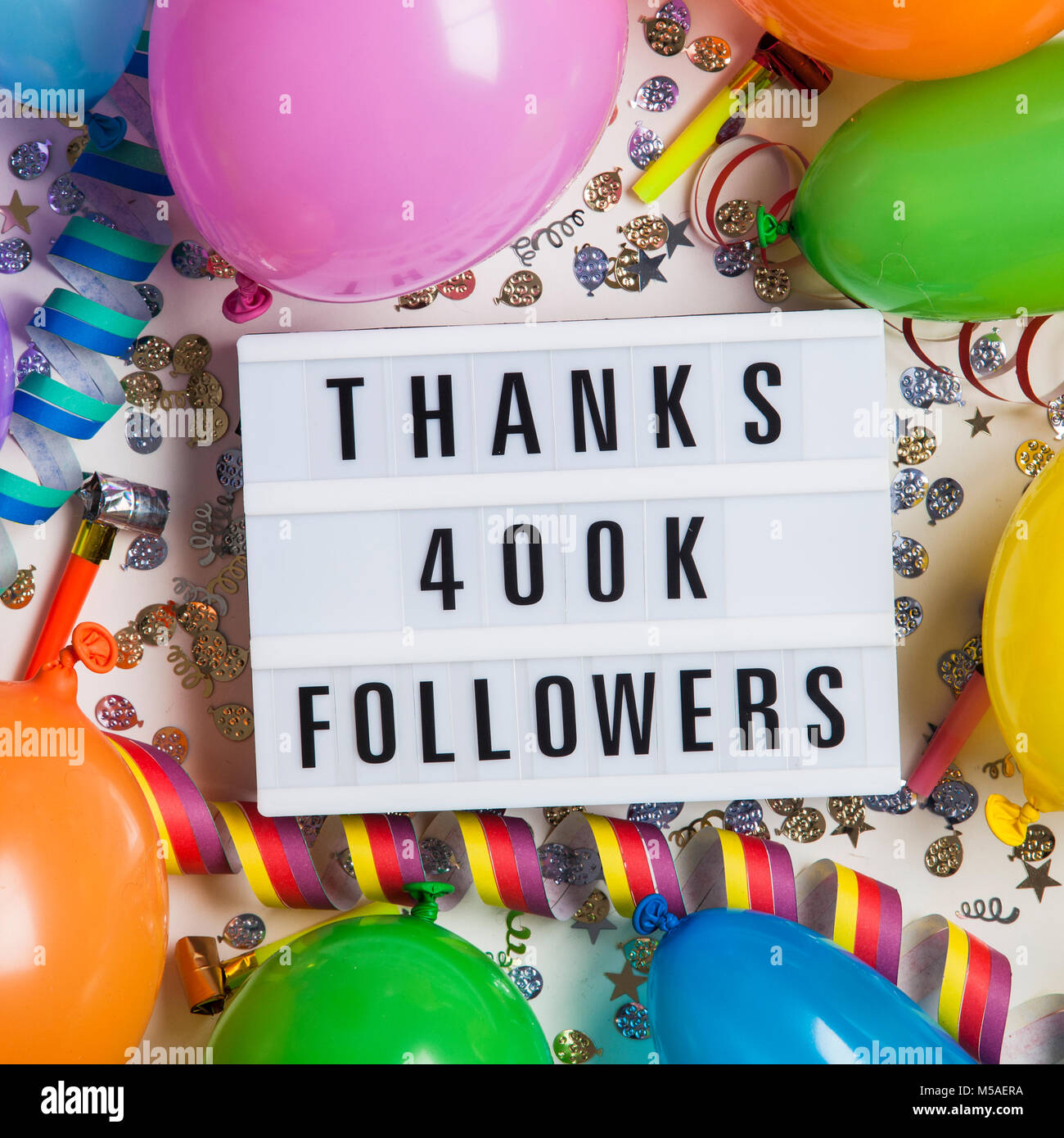 Thanks 400 thousand followers social media lightbox background ...
