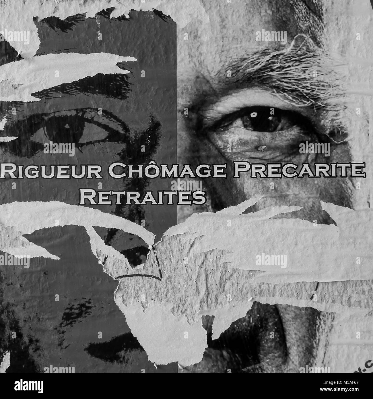 Left wing political poster, Lyon, France Stock Photo - Alamy