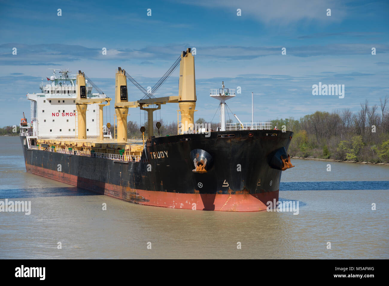 The Trudy General Cargo Ship passing through the Welland Canal Stock ...