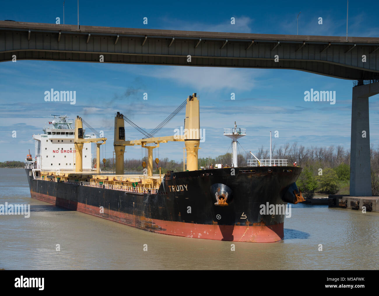 The Trudy General Cargo Ship passing through the Welland Canal Stock ...