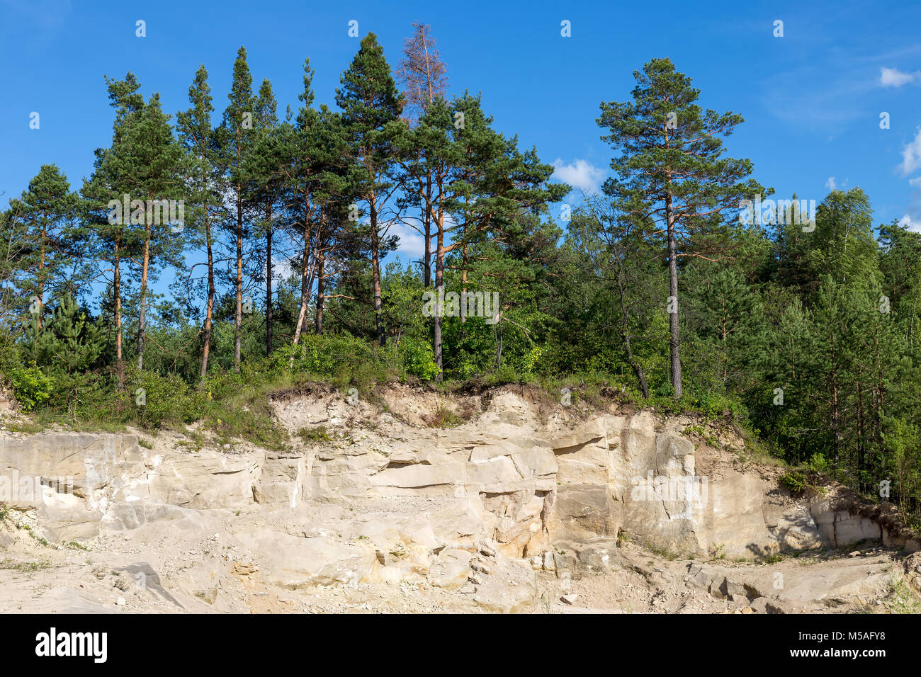 Old sandstone quarry Stock Photo - Alamy