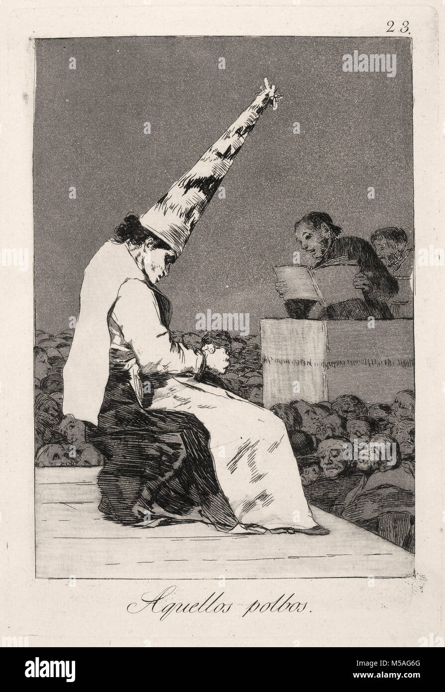 Francisco de Goya - Los Caprichos - No. 23 - Aquellos polbos Stock ...
