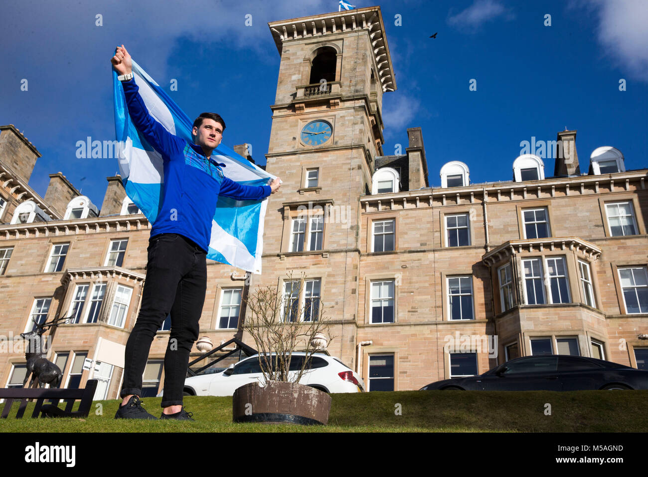 Team Scotland's Guy Learmonth during a photocall in Dunblane as part of ...
