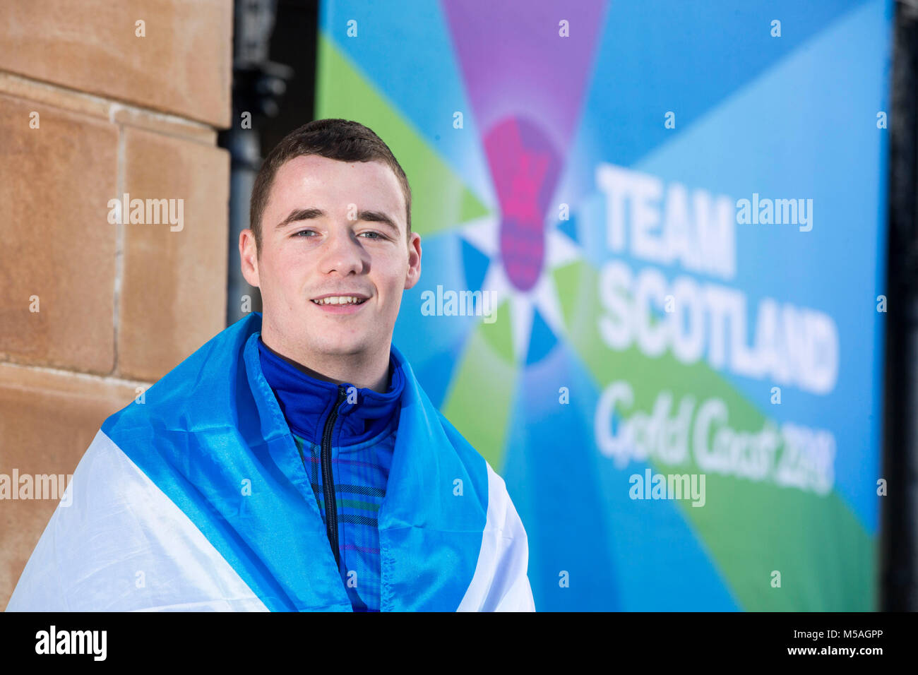 Team Scotland's Reece McFadden during a photocall in Dunblane as part ...
